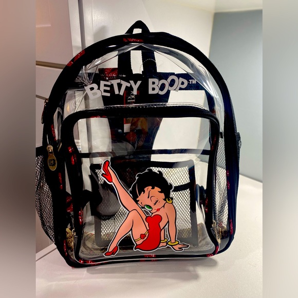 Betty Boop | Bags | Betty Boop Clear Backpack | Poshmark